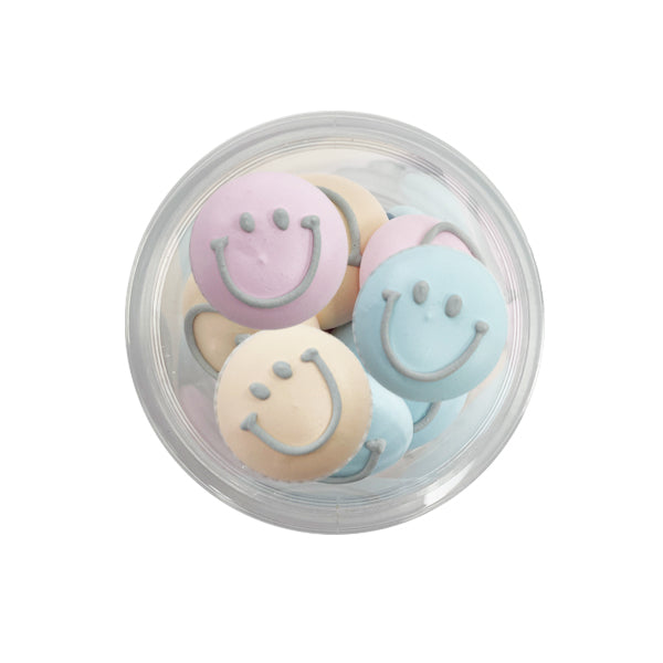 Pastel Smiley Face Meringue – Oookie Cookie