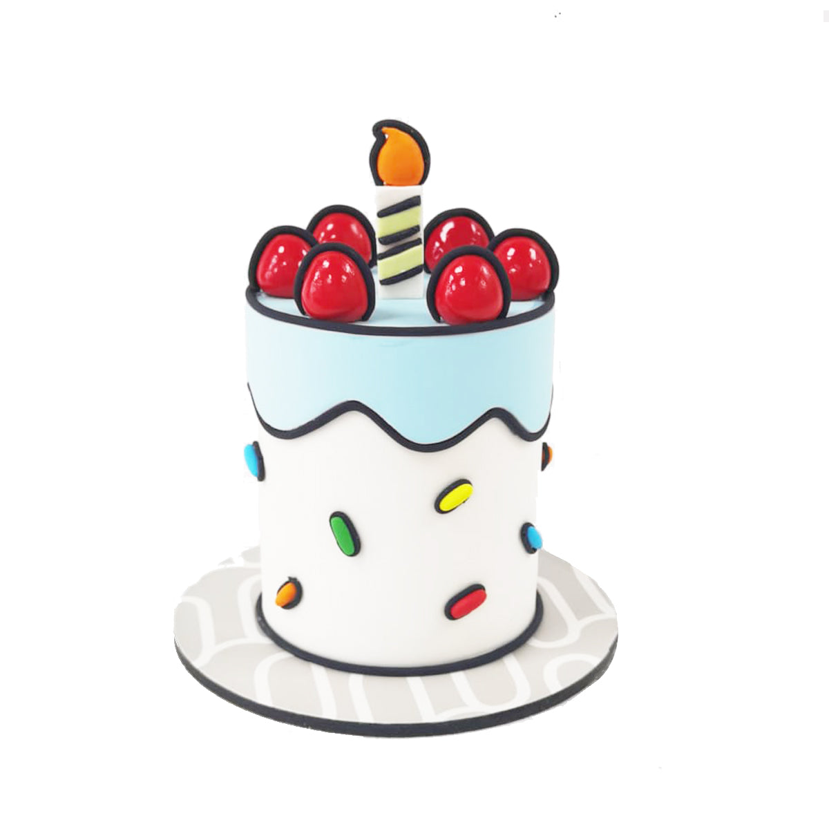 Blue Comic Cake – Oookie Cookie