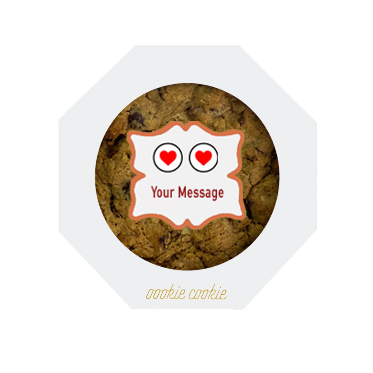 Chewy Cookie - 6" Red Dates *Customized Message* – Oookie Cookie